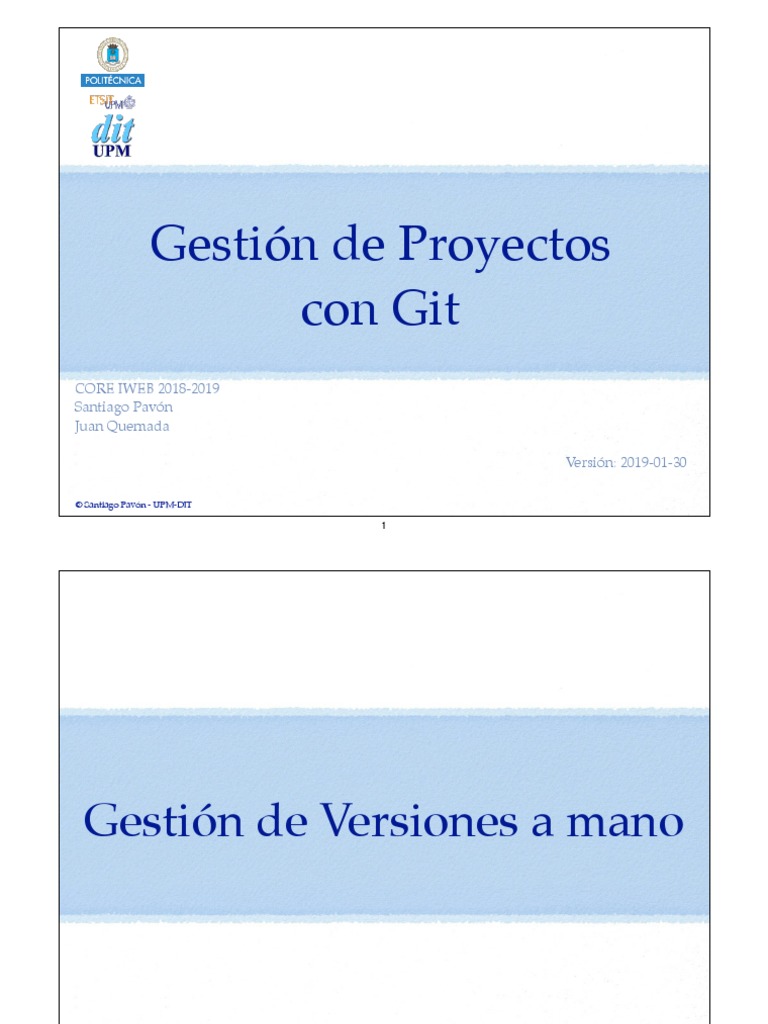 Gestión de Proyectos Con Git: CORE IWEB 2018-2019 Santiago Pavón Juan ...