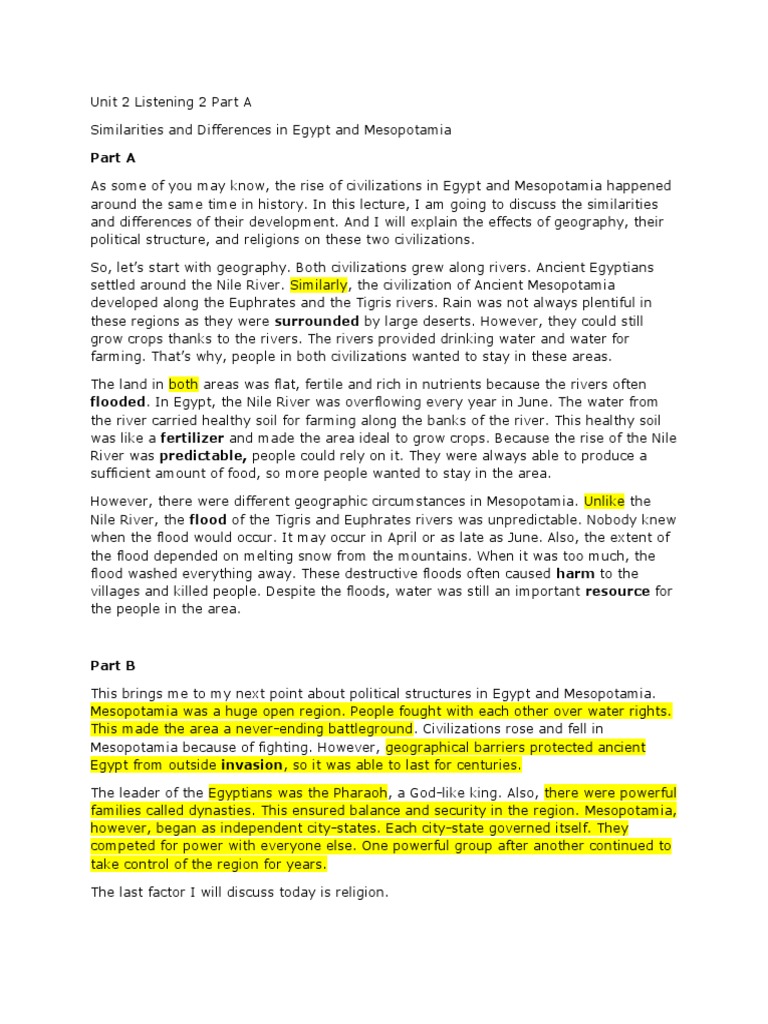 Listening 2 Script | PDF | Ancient Egypt | Ancient Egyptian Religion