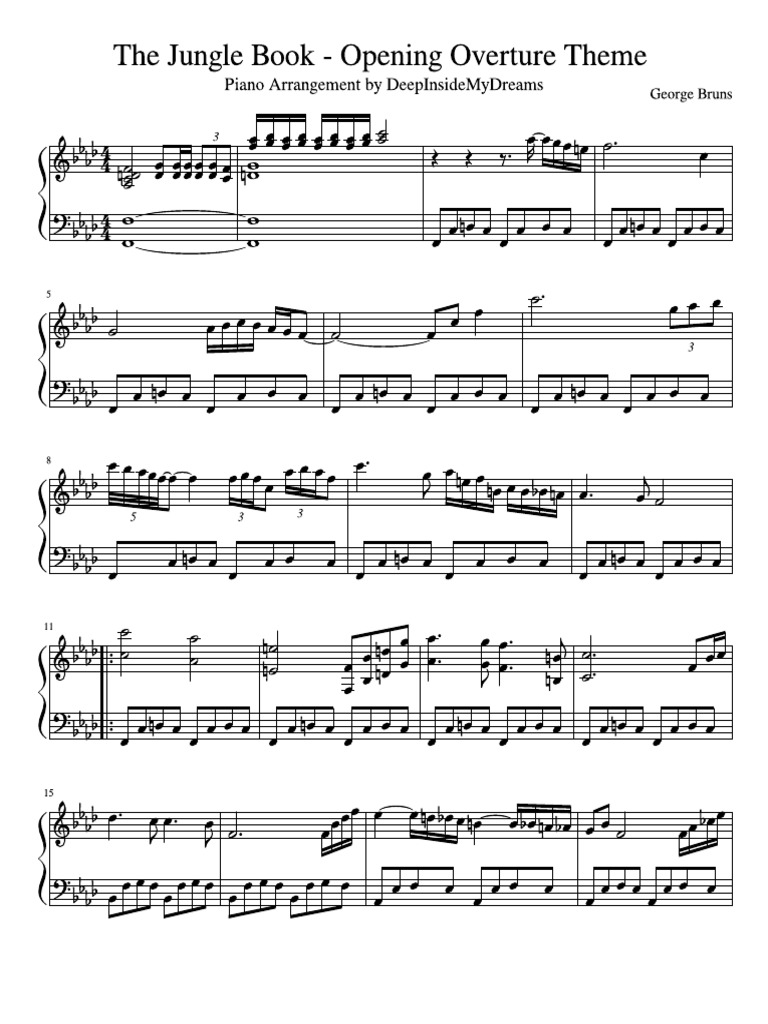 The Jungle Book - Opening Overture Theme PDF | PDF