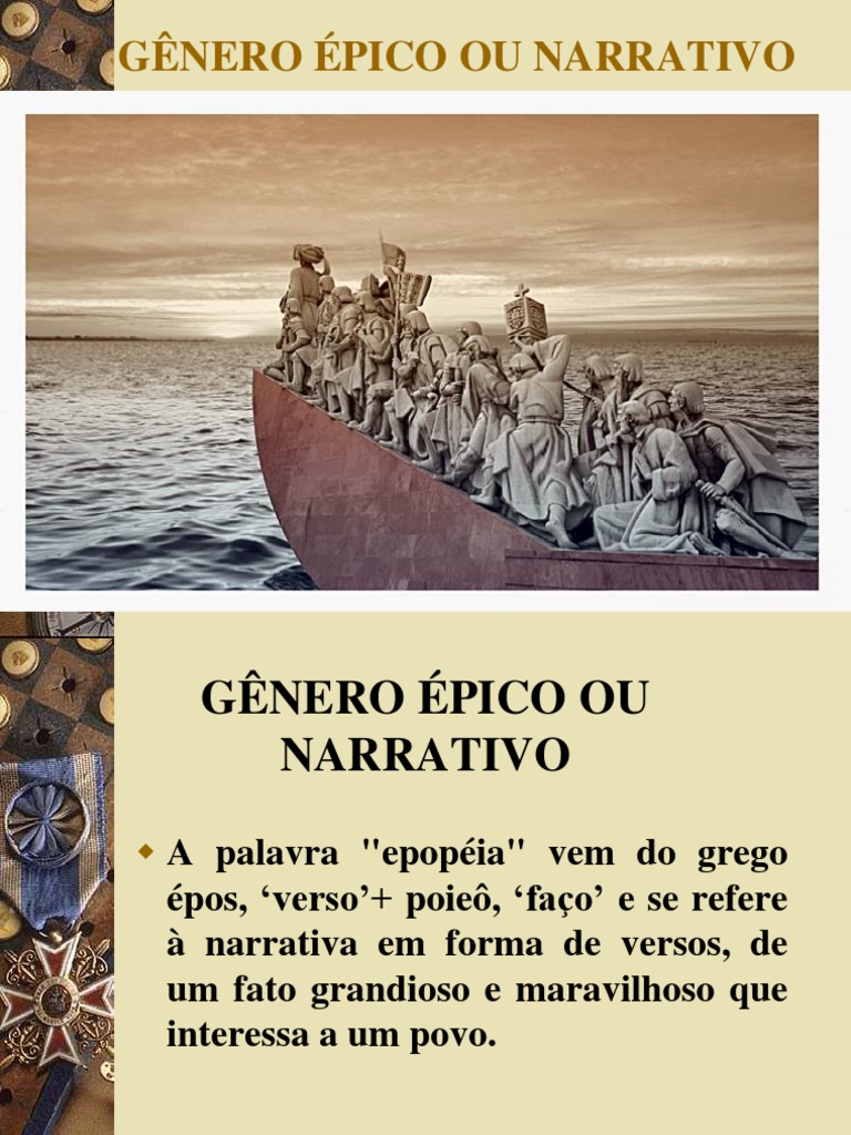 Gênero Épico PDF | PDF | Narrativa | Poesia épica
