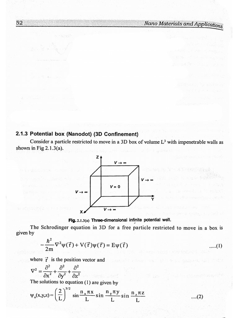 11 Quantum Confinement of Carriers in 3D, 2D, 1D Nanostructures | PDF