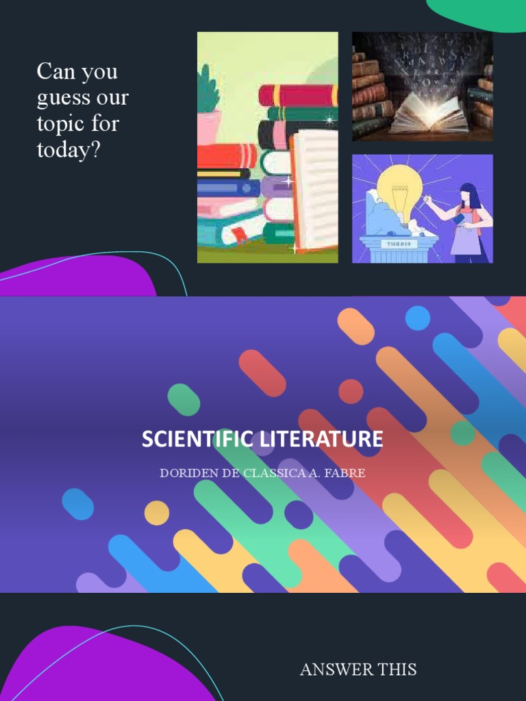 Scientific Literature | Download Free PDF | Information | Science