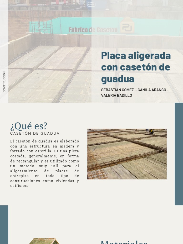 Placa Aligerada Con Casetón de Guadua: Sebastian Gomez - Camila Arango ...
