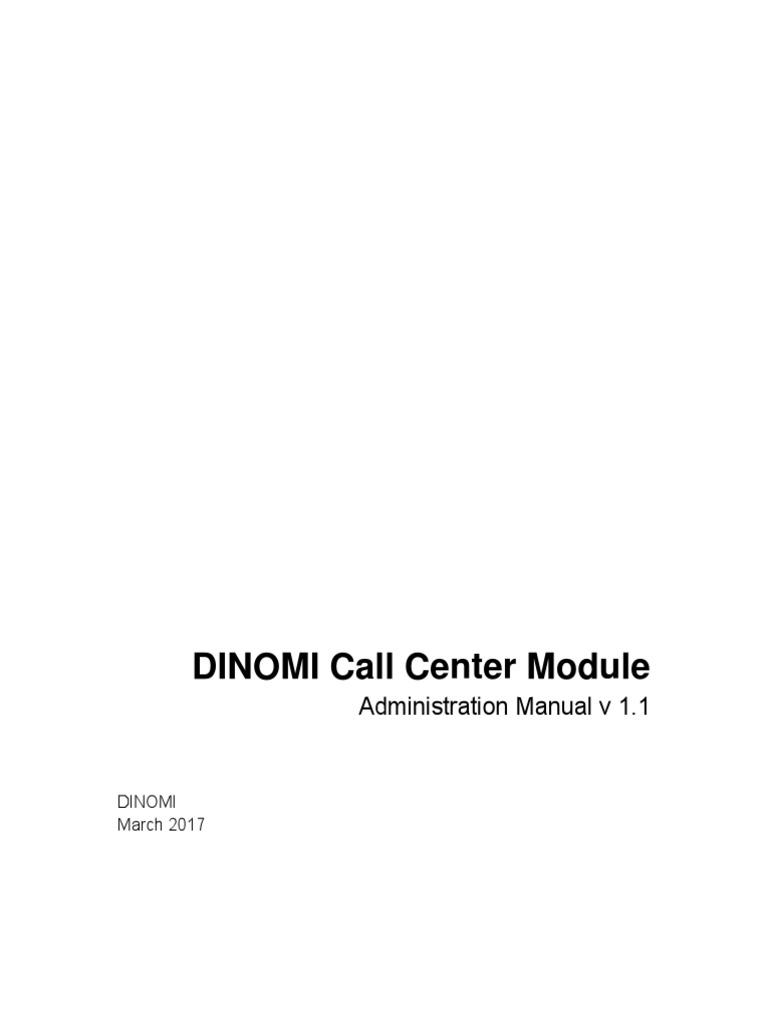 DINOMI For Elastix CallCenter Administration Manual | PDF | Call Centre | User (Computing)