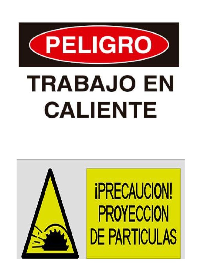 Señalética Trabajos en Caliente | PDF