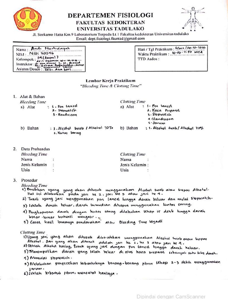 N10120046 - Andi Nurhidayah - Laporan Praktikum BT CT | PDF