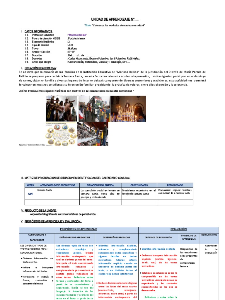 Esquema de Unidad de Aprendizaje 2023 | PDF | Aprendizaje | Tableta