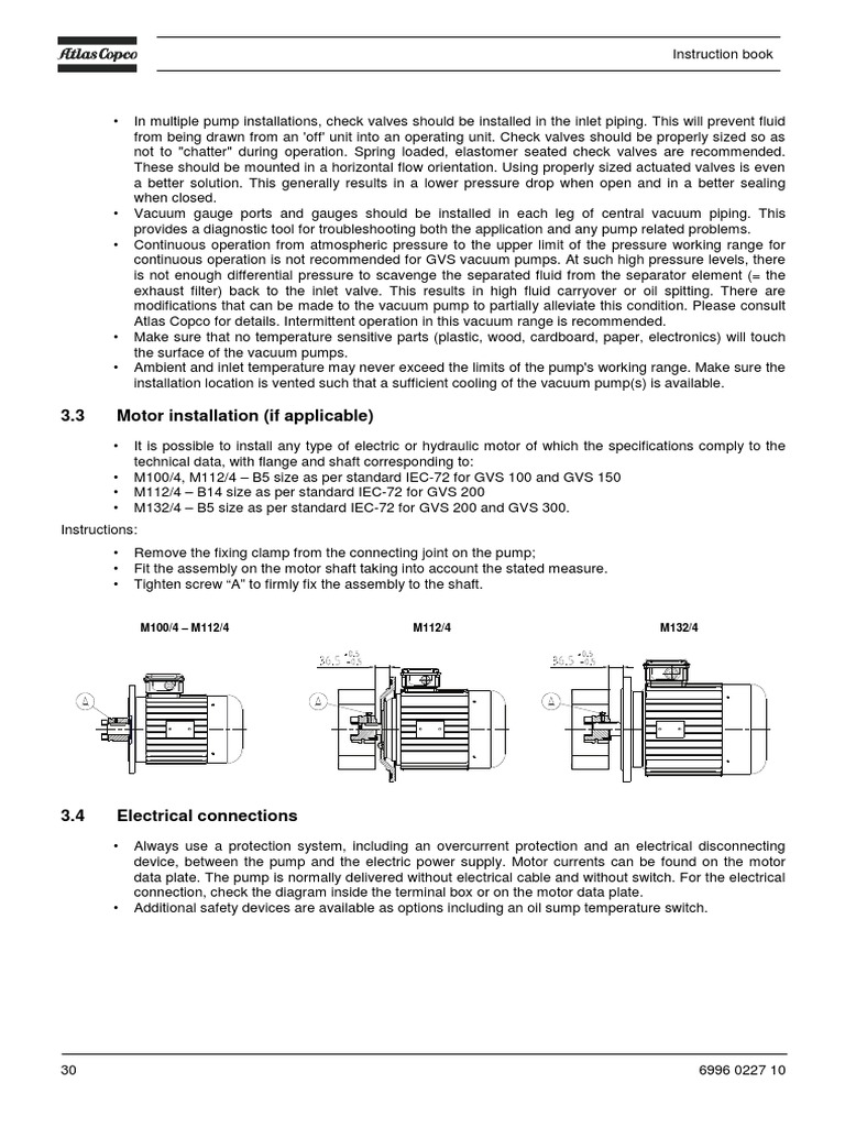 GVS Vacuum Pump Installation Guide | PDF | Pump | Valve