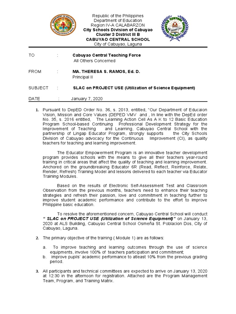 Use Slac Proposal | PDF | Teachers | Behavior Modification