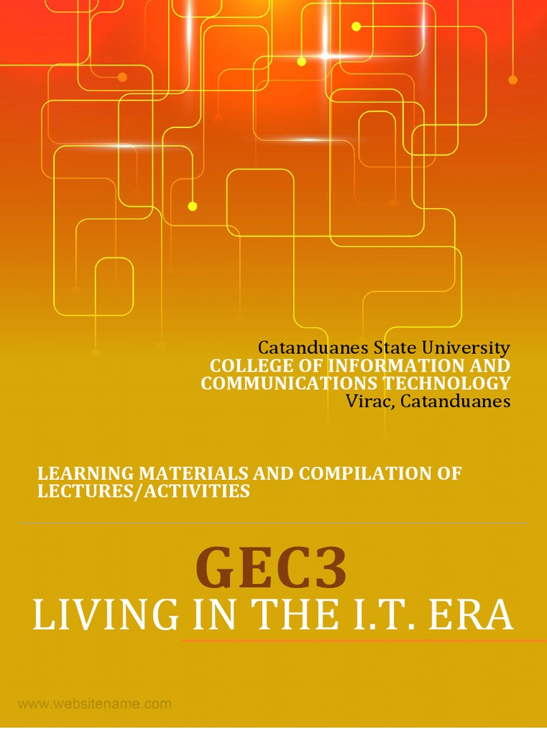 GEC E3 - Module Living in The IT Era - Chapter 2 | PDF | Millennials ...