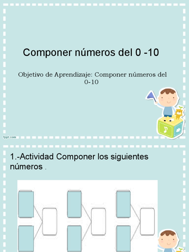 Cómo componer números del 0 al 10 a través de actividades prácticas | PDF