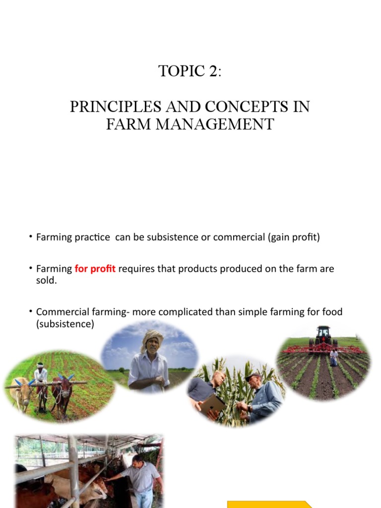 TOPIC 2 - Principal Concept in Farm Management (Part 1) | PDF ...