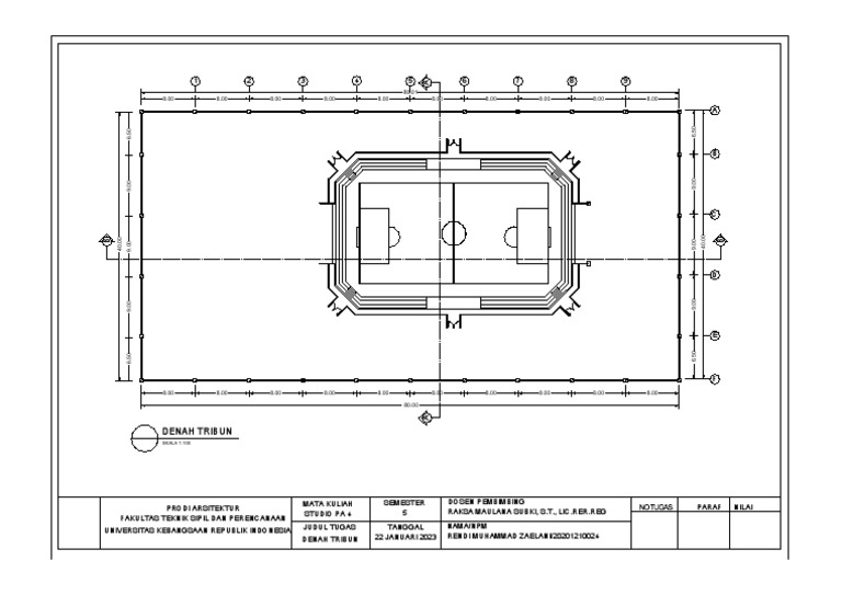 Denah Tribun Mini Stadium Design | PDF