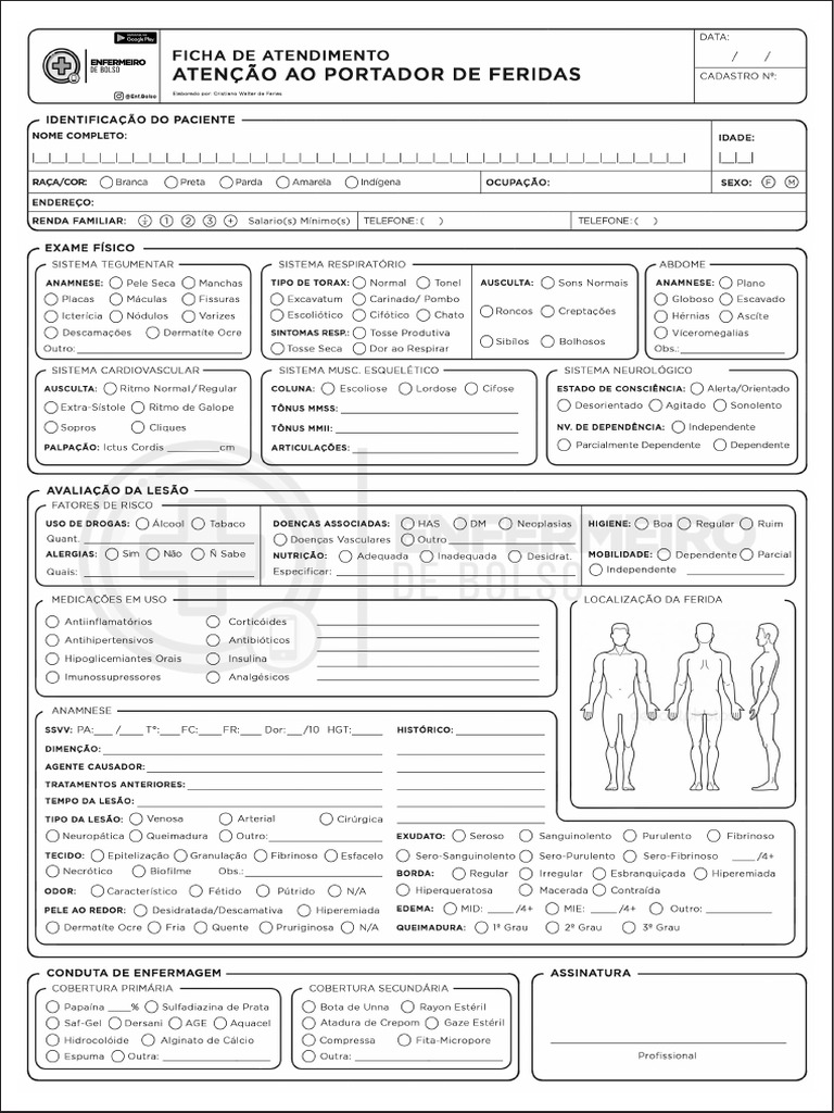 Ficha de Consulta - Portadores de Ferida | PDF