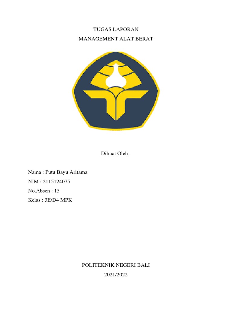 Laporan Alat Berat untuk Mahasiswa | PDF