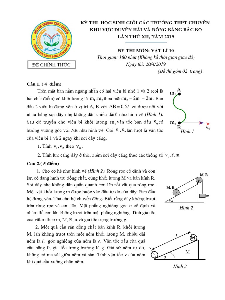 DHBB-2019-LÝ-10-CHÍNH-THỨC | PDF