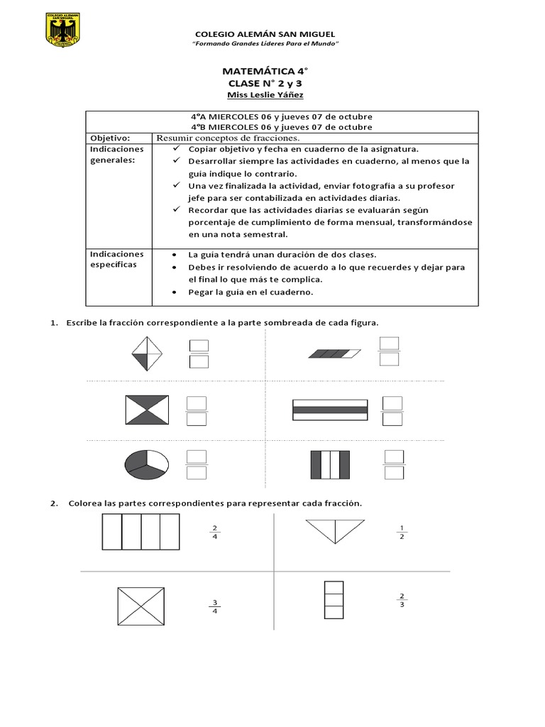 Prueba de Fracciones | PDF