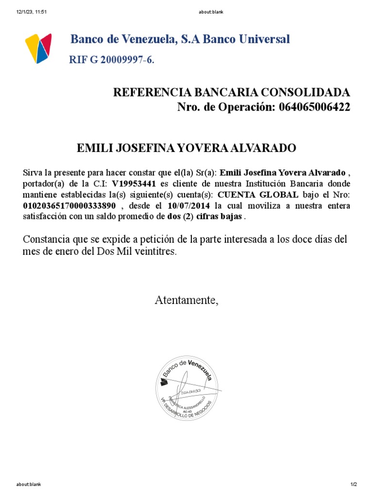 REFERENCIA PERSONAL | PDF