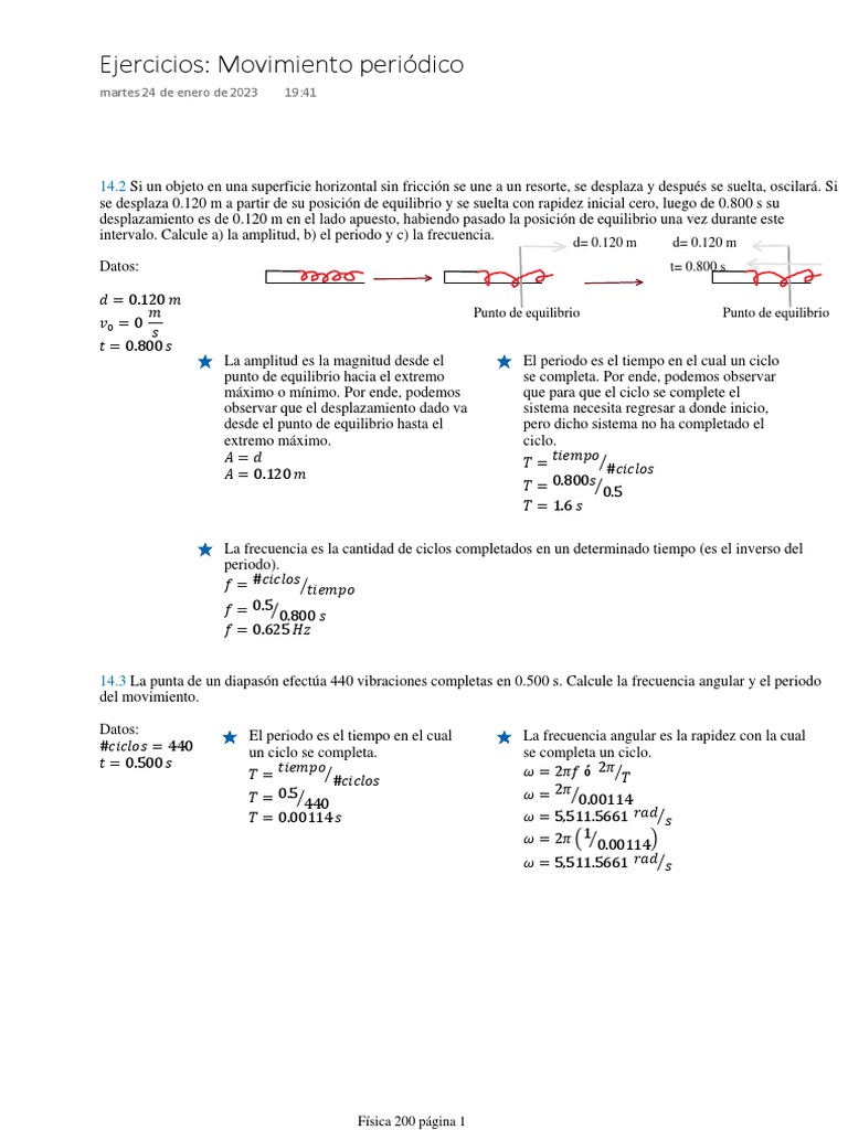 Ejemplos de Movimiento Periódico | PDF