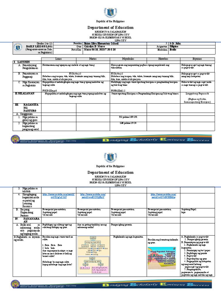 Q3 DLL FILIPINO-Week-4 | PDF