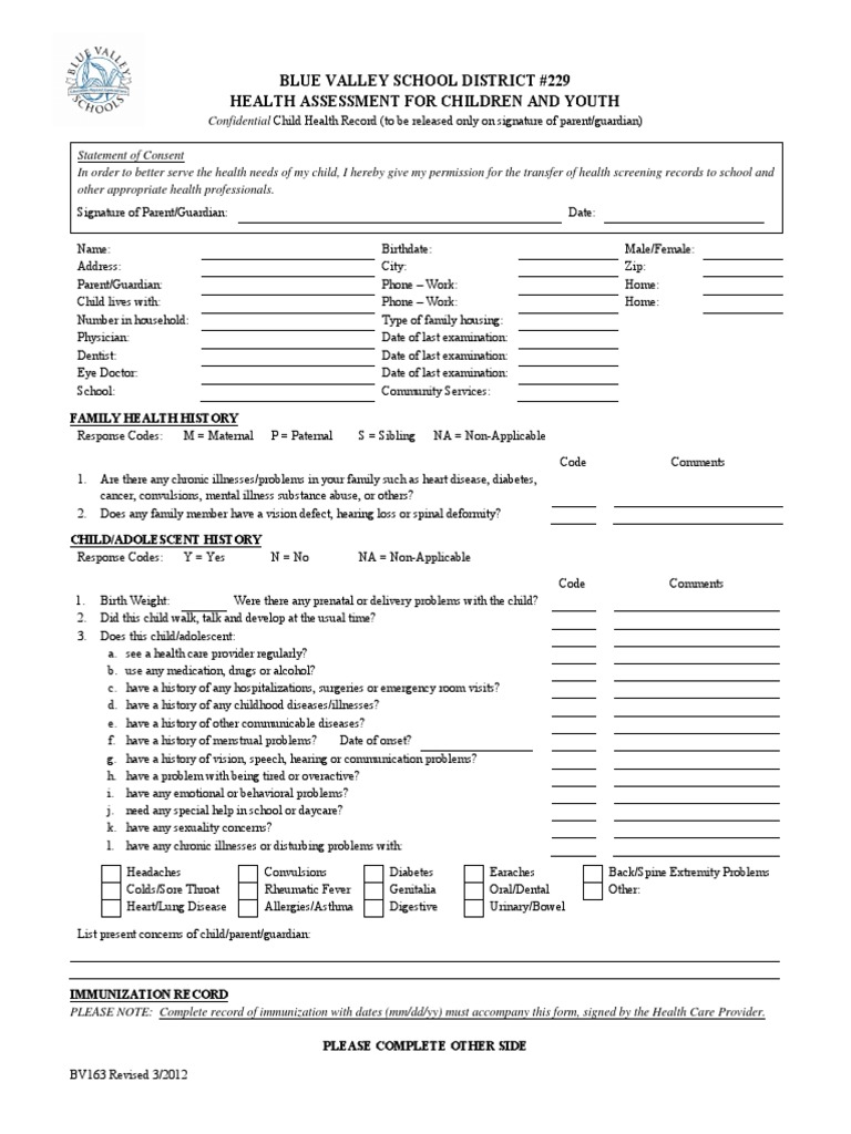 Health Assessment for Youth in BVSD | PDF | Dietary Supplements ...