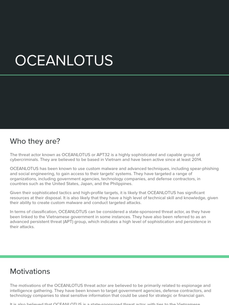 Oceanlotus PDF | PDF | Malware | Security