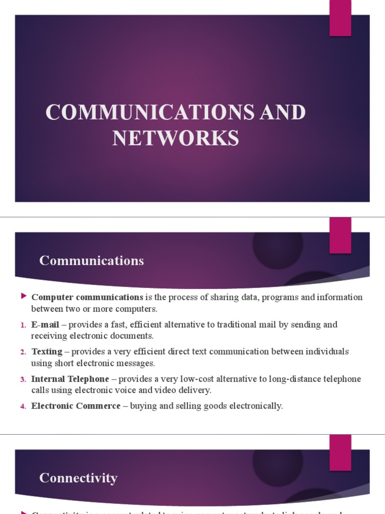 Lesson7-Communications and Networks | PDF | Computer Network | Modem