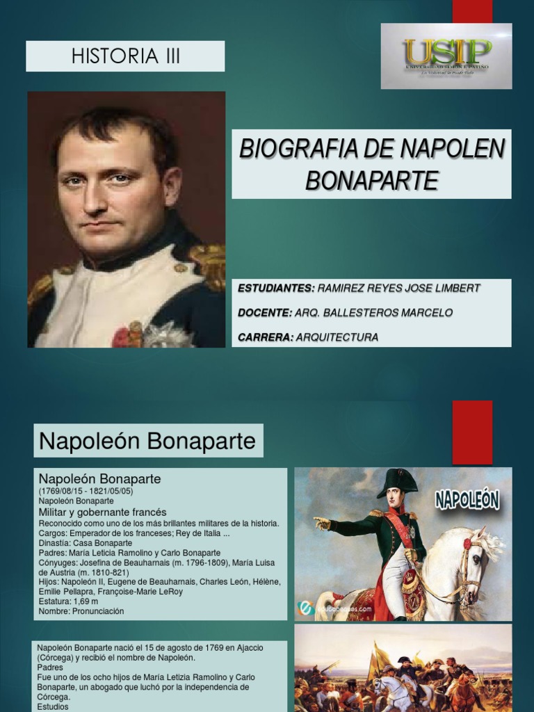 Biografia de Napoleon Bonaparte | PDF | Napoleón | Primer imperio francés