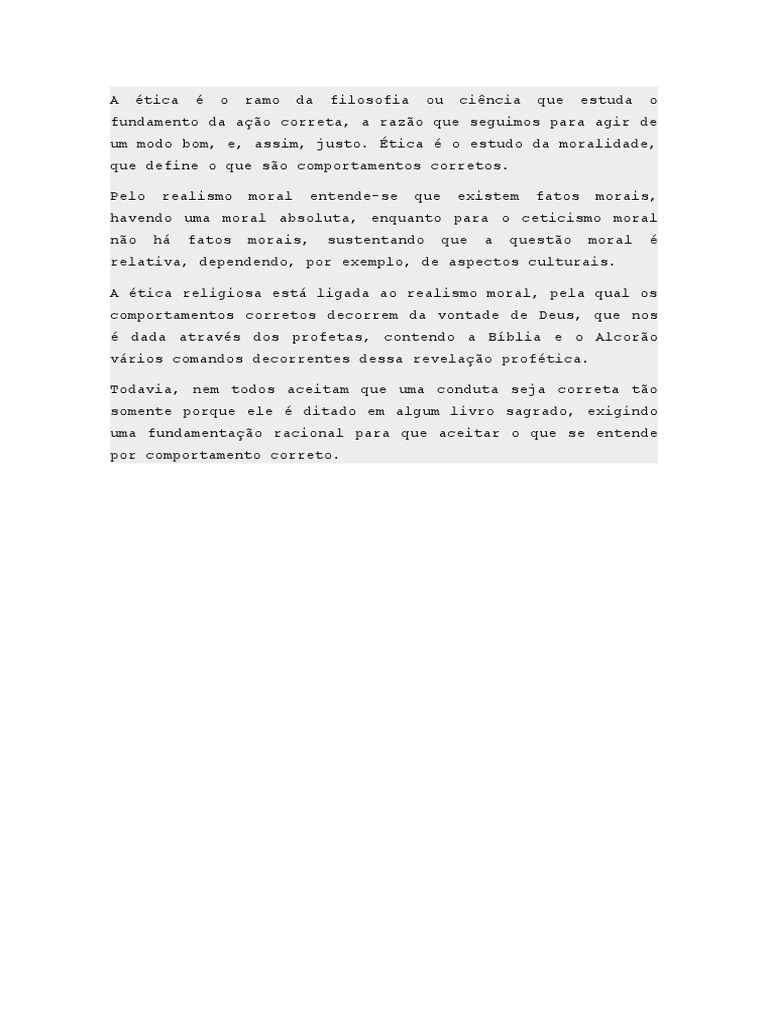 Etica Religiosa - Odt | PDF