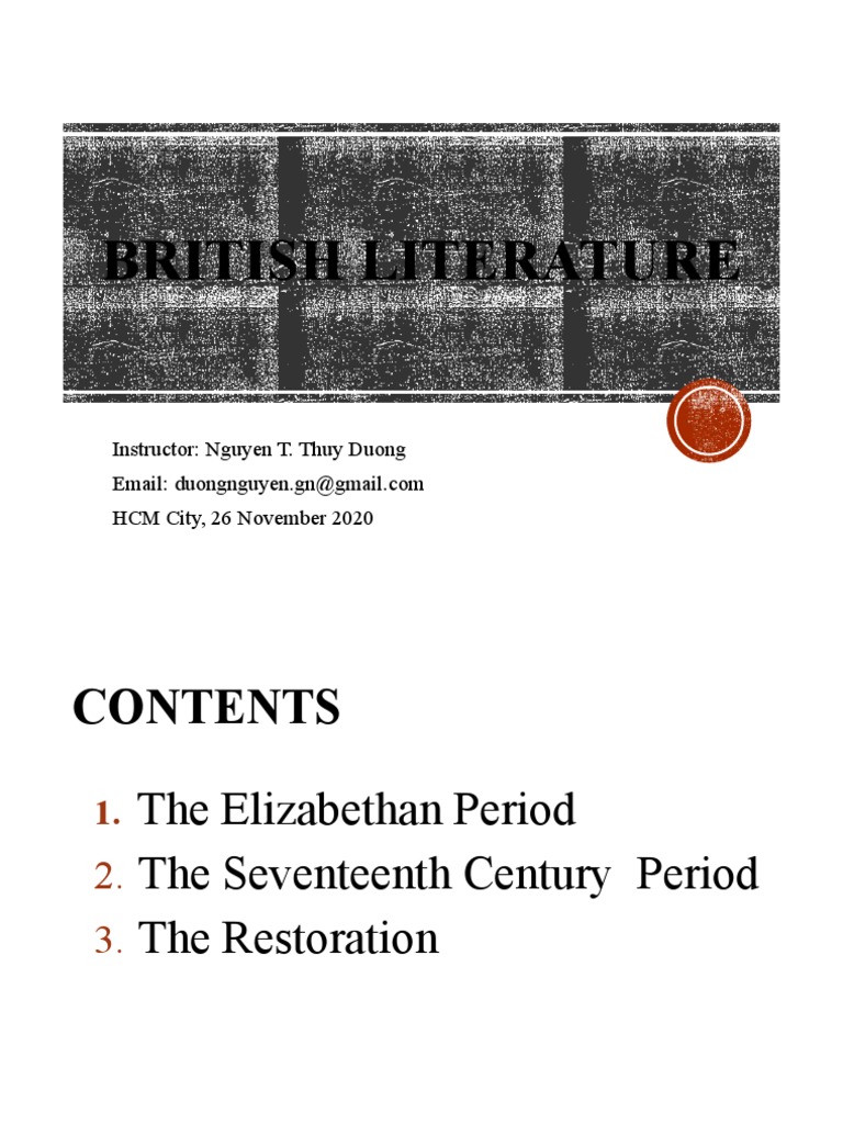 A Comprehensive Overview of the Development of British Literature from ...