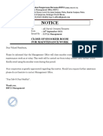 Memo Notice For Pool Maintenance | PDF | Home & Garden