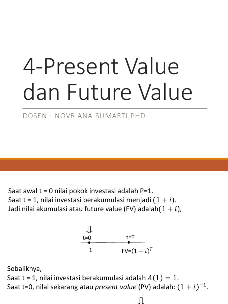 Menghitung Present Value dan Future Value | PDF | Bisnis | Metode & Bahan Ajar