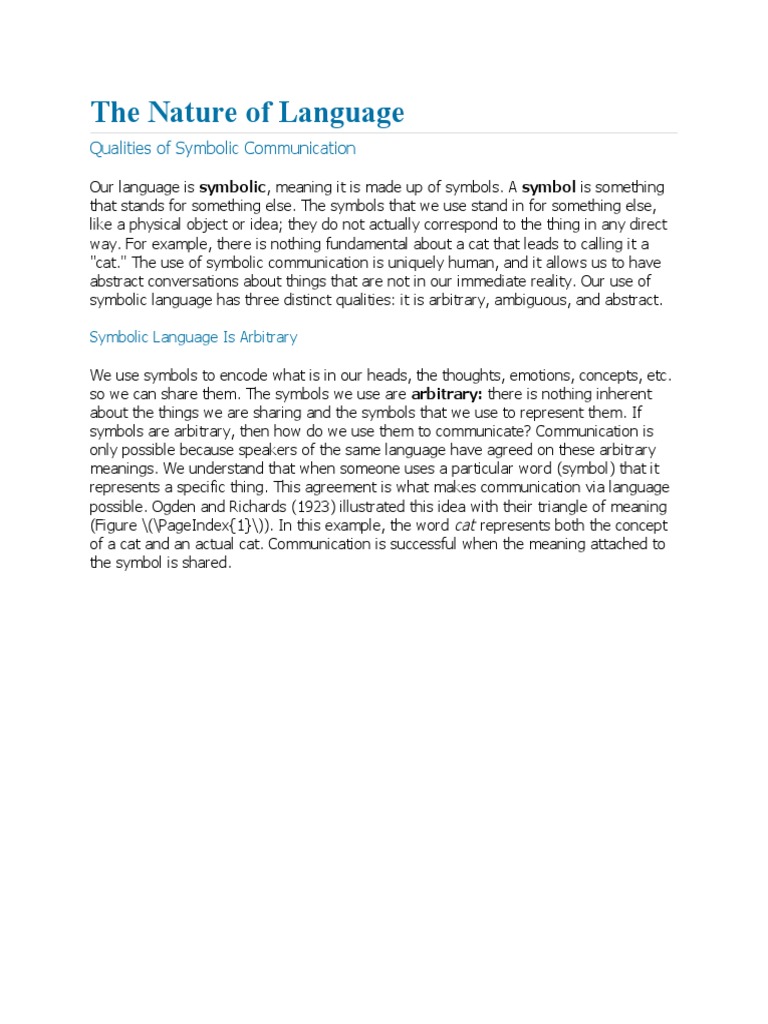 The Nature of Language | PDF | Grammatical Gender | Communication