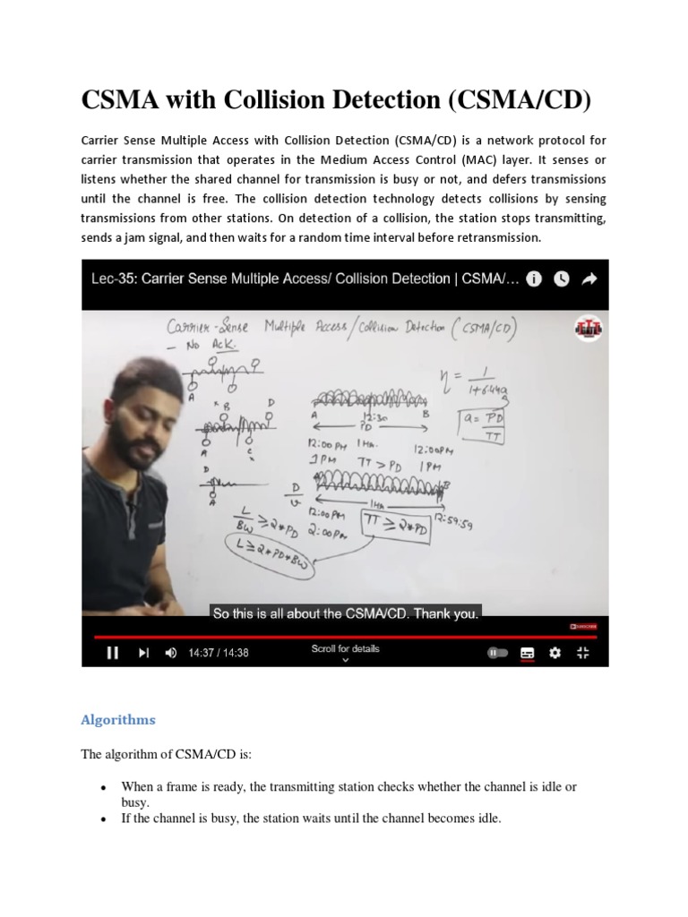 Csma | PDF | Computer Networking | Data Transmission