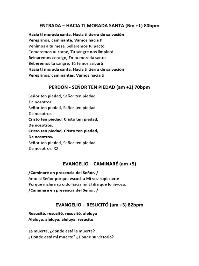 Cantos Misa Difunto | PDF | Misa (liturgia) | Cristo (título)