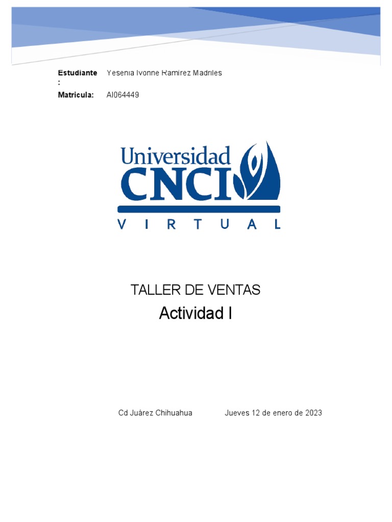 Actividad 1 - Taller de Ventas | PDF | Agua | Marca Actividad 1 - Taller de Ventas | PDF | Agua | Marca