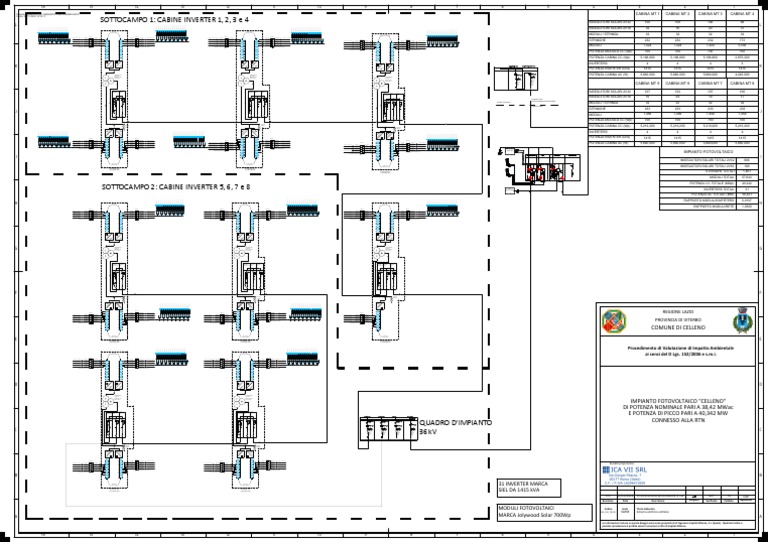 ICA 012 TAV12 Schema Elettrico Unifilare | PDF