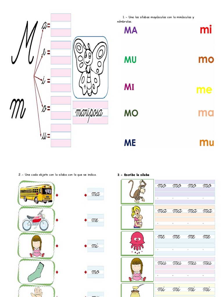 Ficha Con La Silabas M | PDF