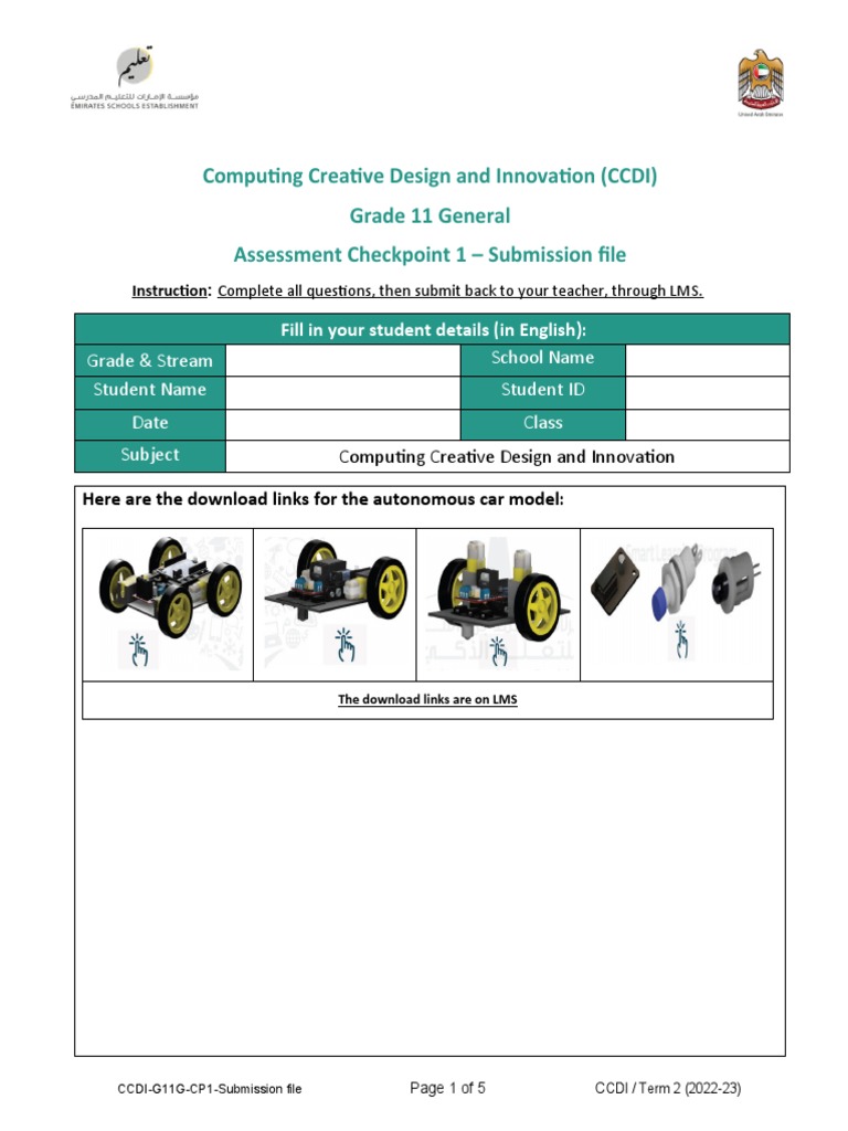 Grade 11 CCDI Assessment Submission | PDF