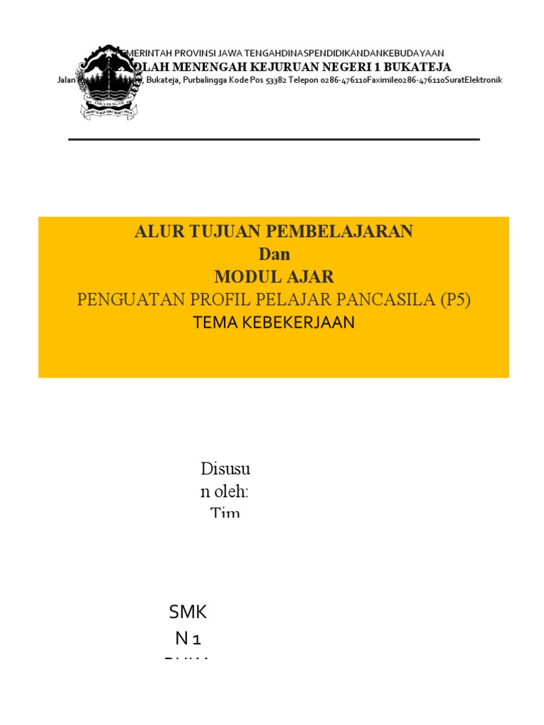 Atp & Modul P5 Tema Kebekerjaan Fix | PDF