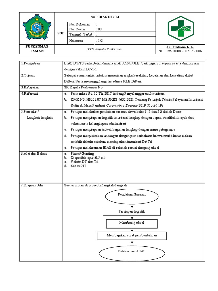 Sop Bias DT Dan TD | PDF