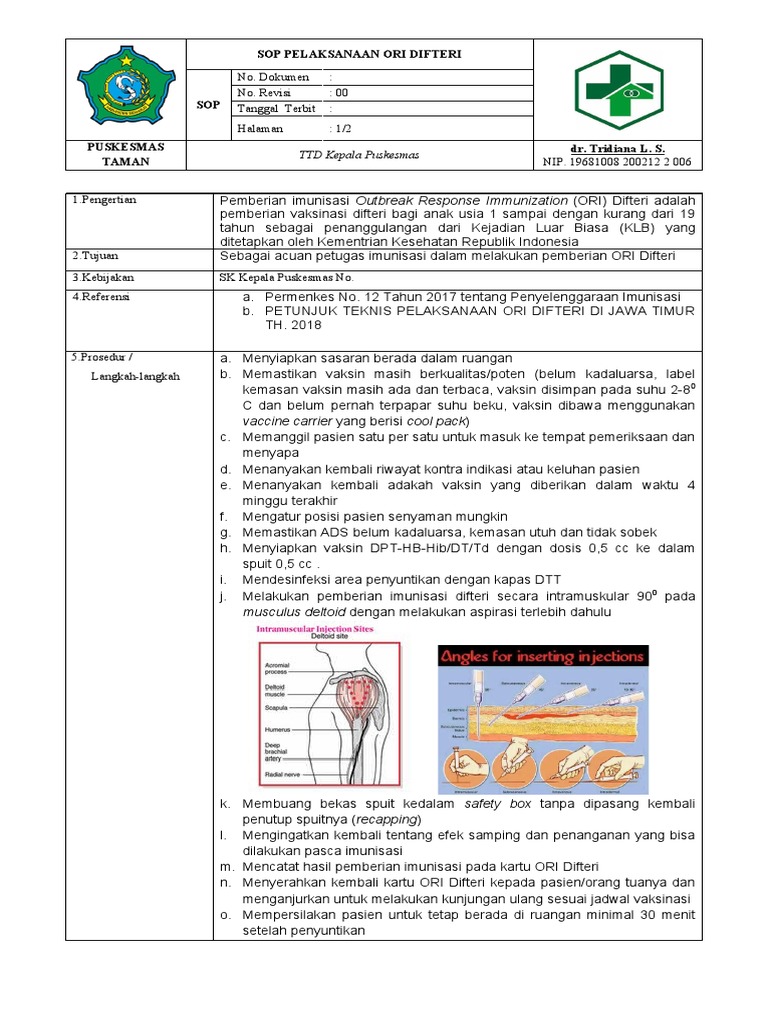 Sop Ori Difteri | PDF
