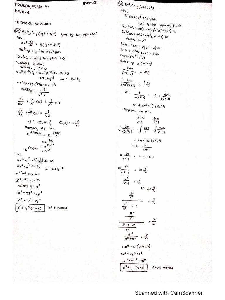 Exercise On Bernoulli's Equation | PDF