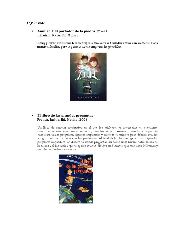 1 y 2 Eso Amulet 1 El Portador de La Piedra Comic Kibuishi - Compress | PDF