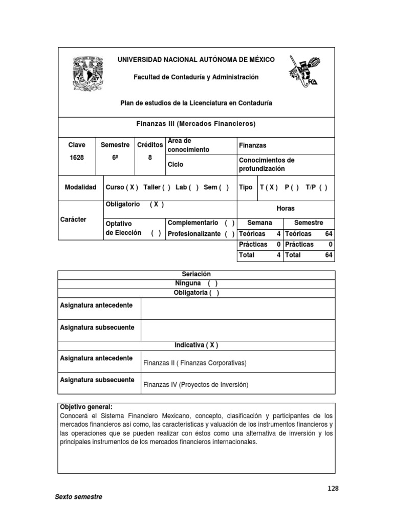 Finanzas III: Mercados Financieros | PDF | Evaluación | Economias