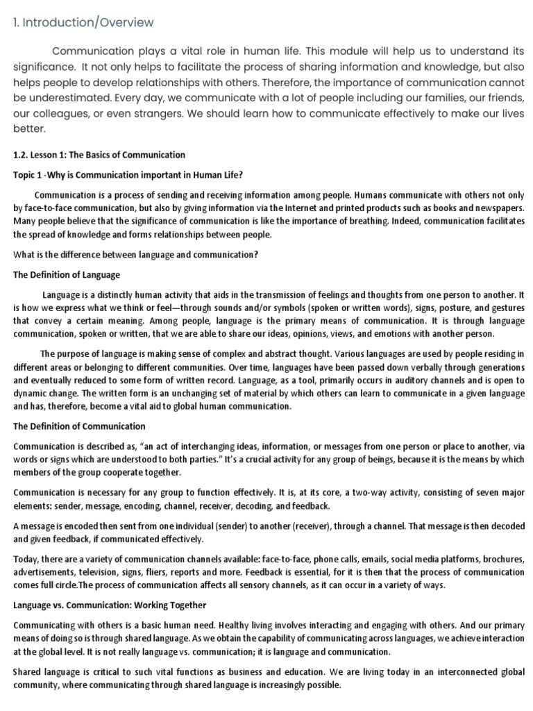 Module 1 - Purcom | PDF | Communication | Public Speaking