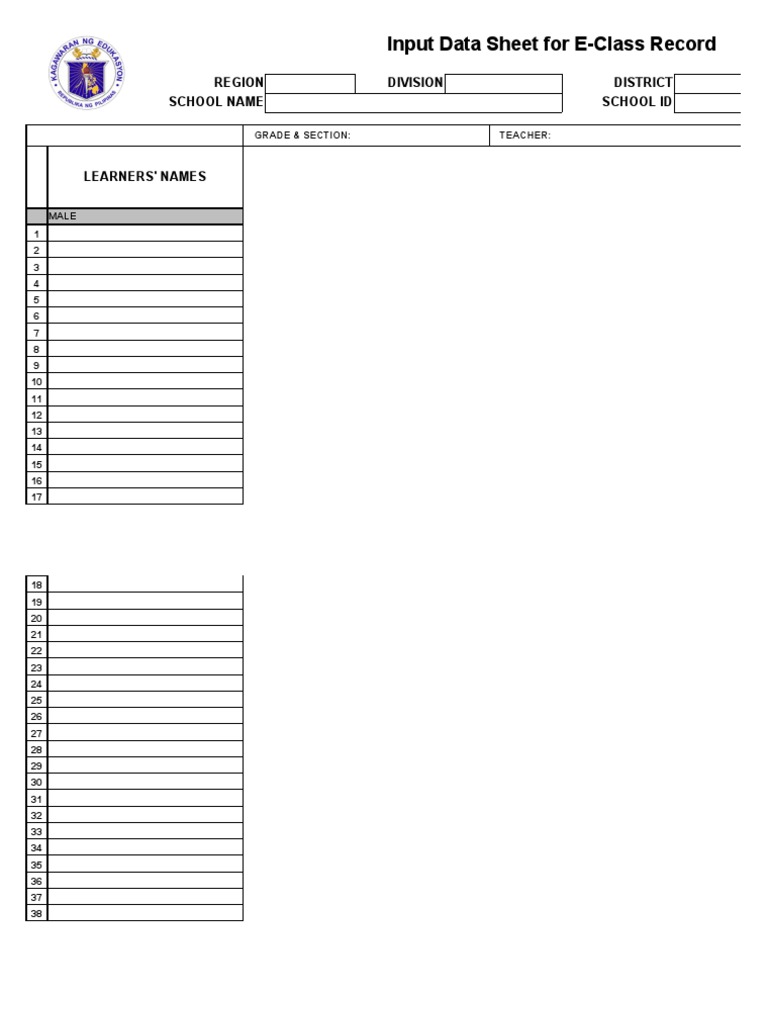 E-Class Record for MAPEH Grades 4-6 | PDF | Curriculum | Cognition