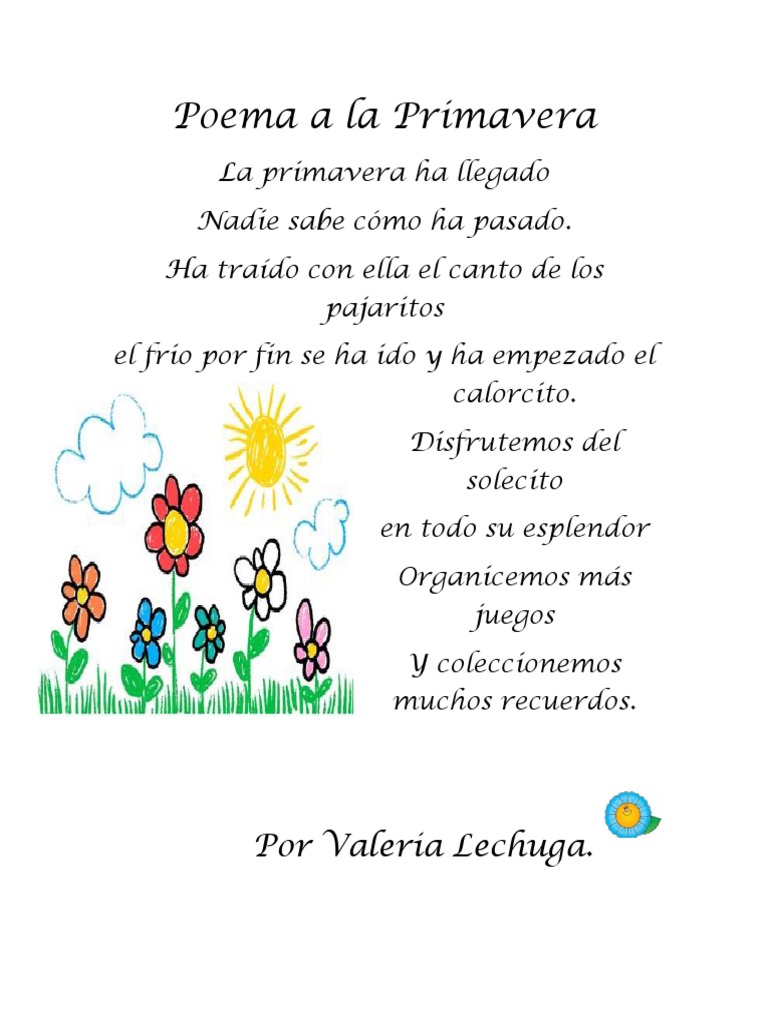 Poema A La Primavera Vale | PDF