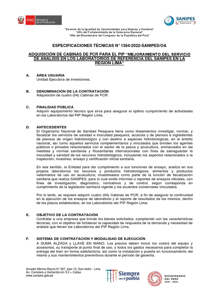 02-G5 - EETT Cabinas de PCR | PDF | Ultravioleta | Lima