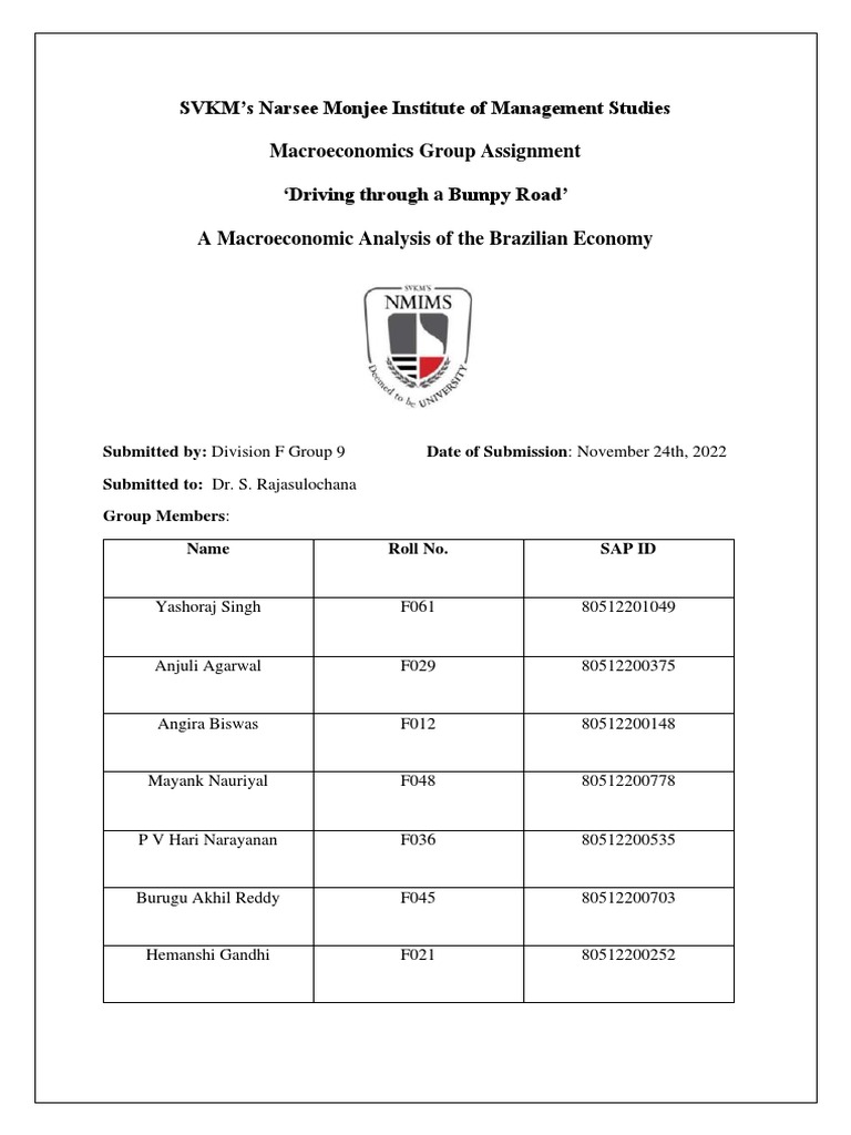 Group9 Brazil Macroecoomics PDF | PDF | Fiscal Policy | Inflation